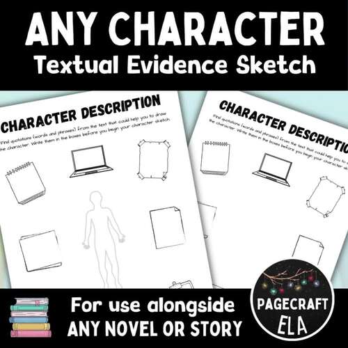 Textual Evidence Character Study and Quotation Hunt for Any Novel or Book