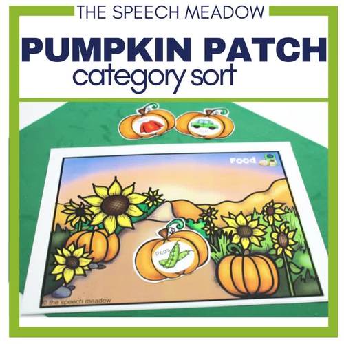 Fall Categories Sorting Mats for Speech Therapy - Pumpkin Patch | TPT