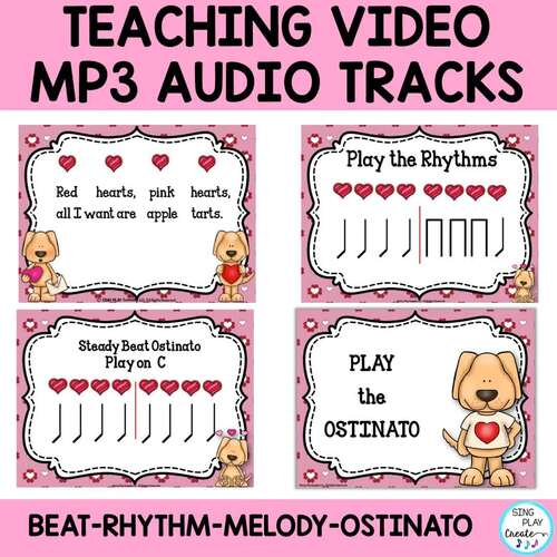Valentine's Day Music Lesson "Red Hearts, Pink Hearts" Teaching Video ...