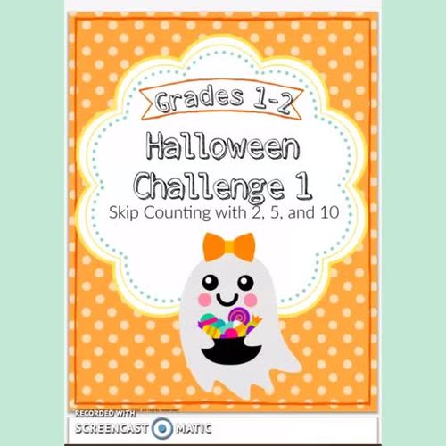Dollar Deal Halloween Math Writing Activity Craftivity Skip Counting ...