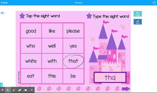 Kindergarten Sight Words Mystery Puzzle Boom Cards™ (Fairy) - Level B ...