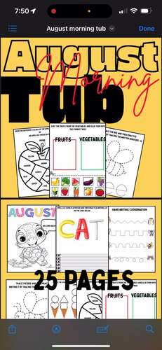 Morning Tubs for August | Pre-K to 1st Grade by Tiny Creative Minds