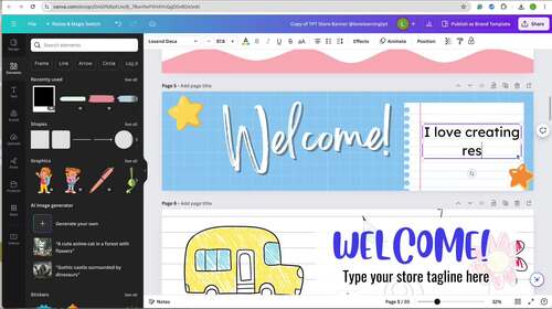 New TPT Store Banner Templates for 2024 - Editable Using Canva by Love ...