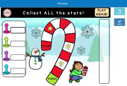 Christmas Open-Ended Game Board Digital Activity Boom Cards™ by Math ...