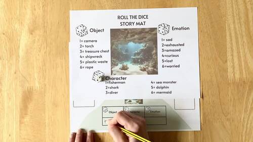 Roll a Story Sea Theme Writing Activity by LEO LESSONS | TPT