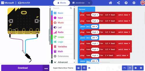 Microbit Coding Activity – Mario Bros Theme Tune Programming Task 6th ...