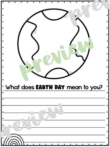 Earth Day Writing Prompt - What Does Earth Day Mean to Me by Anh Huynh