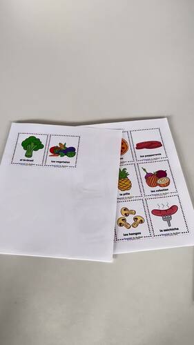 Spanish Flashcards - The Pizza Toppings (El Baile de la Pizza) | TPT