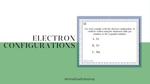 Practice Electron Configuration by WinnieRosePublishing | TPT