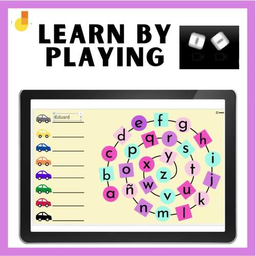 SALE Spanish Alphabet Race (Lowercase Letters) - Jamboard GAME | TPT