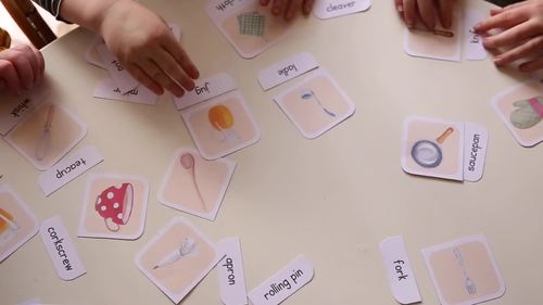 Kitchen Tools and Utensils Vocabulary Three Part Flashcards for ...