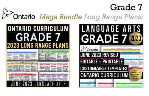 Grade 7 Ontario 2023 Long Range Plans BUNDLE | Editable & Printable ...