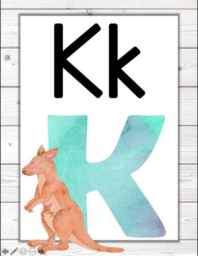 Modern Farmhouse Watercolored Alphabet Posters With White Wood ...