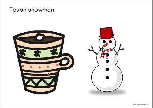 Receptive Language Winter Field of 2 to errorless #9 by Mrs Sped Teacher