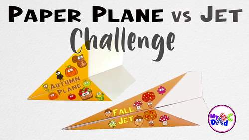 Paper Airplane vs Jet Challenge Autumn STEM Activity | TPT