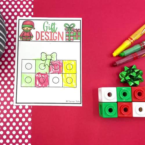 Gift Design Snap Cubes Color Matching Activity by Turner Tots | TPT