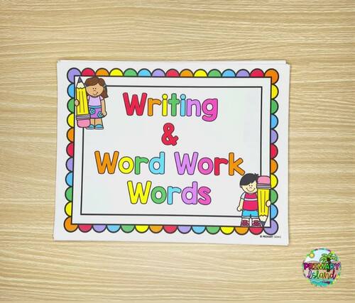 Writing Center Picture Dictionary Word Bank Vocabulary Visual Word Cards