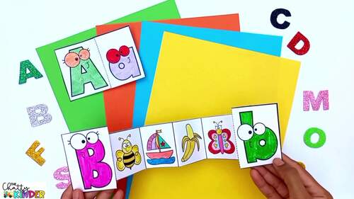 Alphabet Letter Crafts - No-Prep Beginning Sounds Crafts Activity