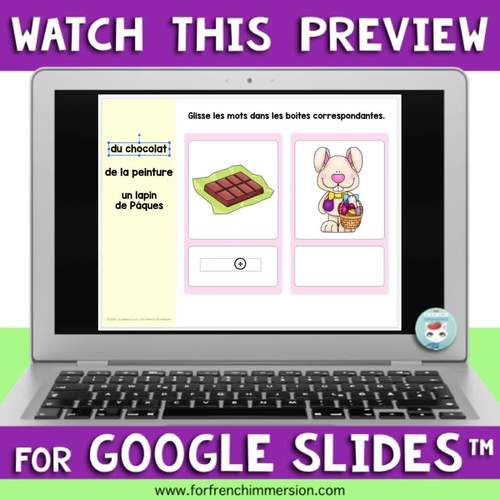 French Easter Vocabulary for Google Slides™ Les mots de Pâques ...