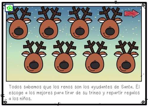 Cuento Navidad Boom Cards | Christmas Reindeer Story in Spanish | Reno