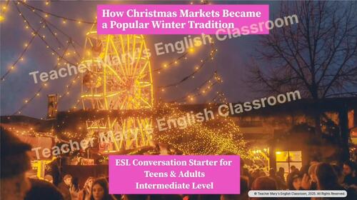 X'Mas: Christmas Markets | ESL Speaking Activity | Teens & Adults ...