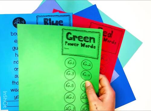 Green Power Words Booklet - Aligned with IRLA by Flippin' for First