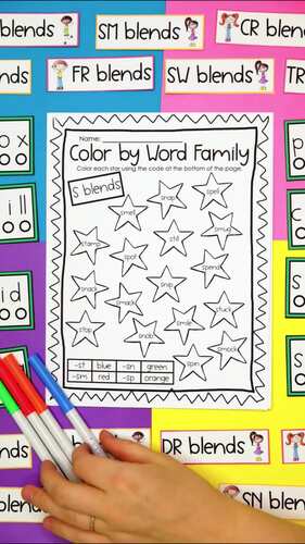 R & S Blends Word Work - Printables & Activities for Literacy Centers