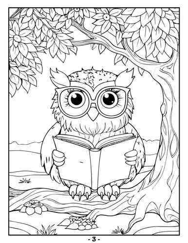 Autumn Fall Coloring Pages - Forest Animals Coloring Book - Coloring Sheets