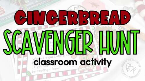 Gingerbread Man Scavenger Hunt - Christmas Activity for Preschool ...