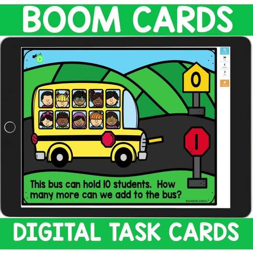 Counting Objects to 10 K.CC.B.4a and K.OA.A.4 Boom Cards | TPT