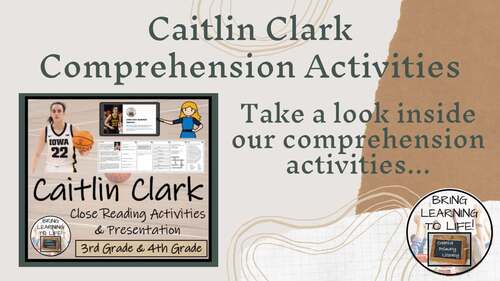 Caitlin Clark Close Reading Comprehension Activities | 3rd Grade & 4th ...
