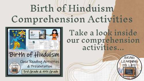 The Birth of Hinduism Close Reading & Comprehension Activities | 3rd ...