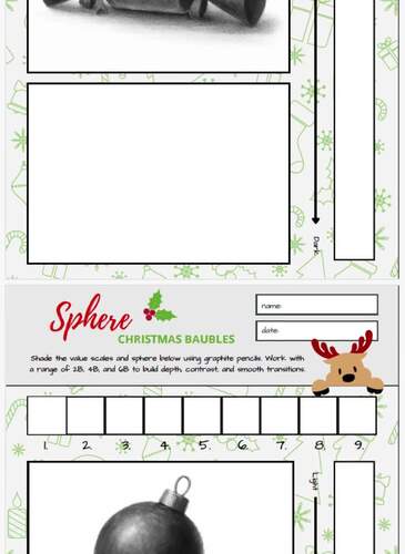 Festive Shading Forms Bundle – Christmas Drawing Worksheets by ArtRoots