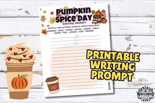 Pumpkin Spice Day Writing Prompt | October 1st Holiday Printable