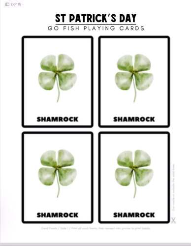 St. Patrick’s Day Go Fish Card Game | Activities for Preschool and Up