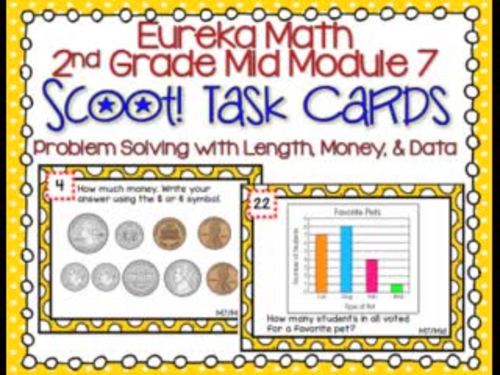 2nd Grade Math Mid-Module 7 Review Task/Boom Cards™ Distance Learning