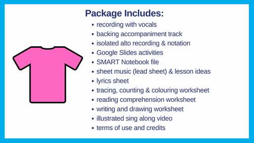 Two-Part Pink Shirt Day Song with Backing Track - Anti-Bullying, Kindness