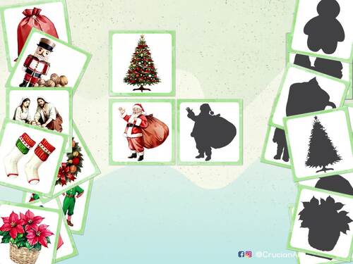 Christmas Shadow & Object Match-Up: Visual Discrimination, Matching ...