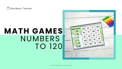 Numbers to 120 Low-Prep Games by One Basic Teacher | TPT