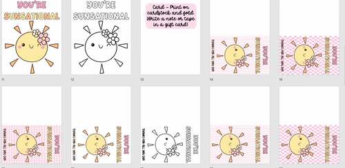 Sunsational EOY Summer Sun - Appreciation Poster, Card, & Student Writing