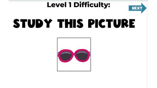 Visual Memory Recognition Boom Cards for Summer by Stress Less with Susan