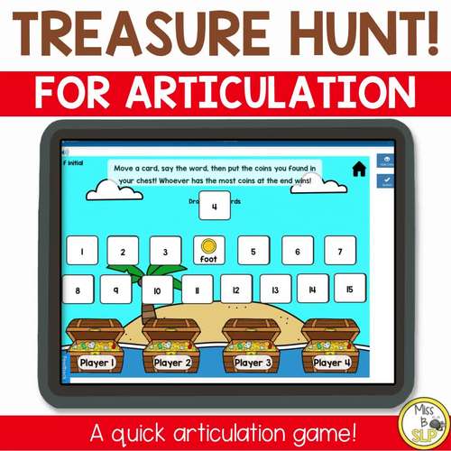 Pirates Quick Articulation Game - Digital Boom Cards by Miss B SLP