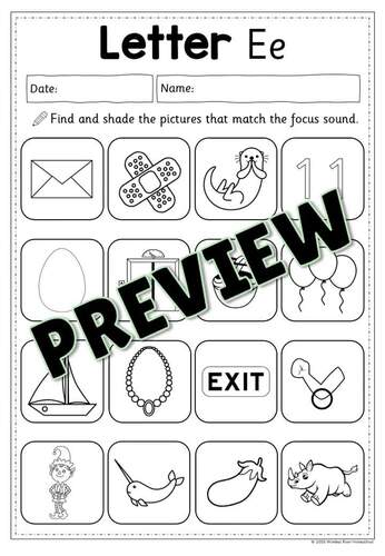 Dollar Deal | Initial Letter Sound Pictures Identification | Phonics ...