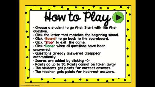 Identifying Beginning Sounds Teacher vs. Student Game #2 | Digital Game ...