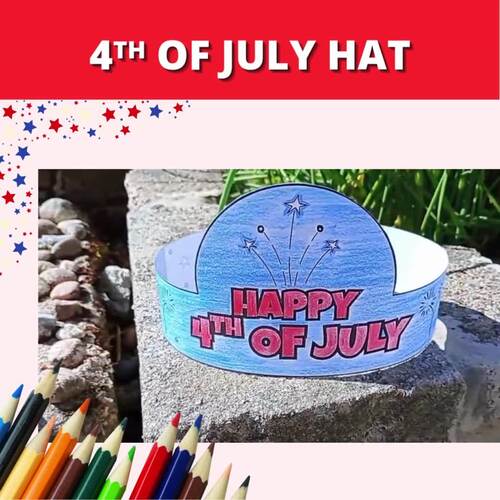 Fourth of July Craft Headband Paper Hat Printable 4th Of July Craft ...