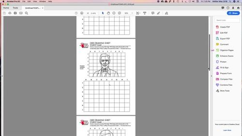 5 Pack Presidents Grid Drawing Worksheet for Middle/High Grades | TPT