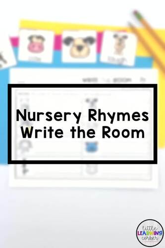 Nursery Rhymes Write the Room HEY DIDDLE DIDDLE by Little Learning Corner