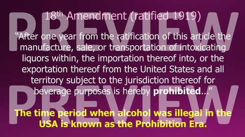 Prohibition Lesson Plan | 1920s | Roaring Twenties | US History ...