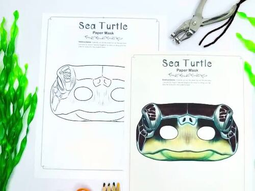 Sea Turtle | Paper Mask | Printable Craft | Sea Turtles by Simply ...
