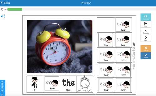 Core Word Interactive Book - HEAR | AAC | BOOM CARDS™ by The ...